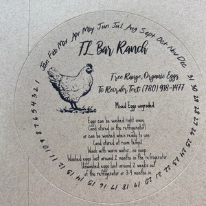 Chicken Date Stickers Fresh Egg Stickers Farm Fresh Stickers Egg Carton ...