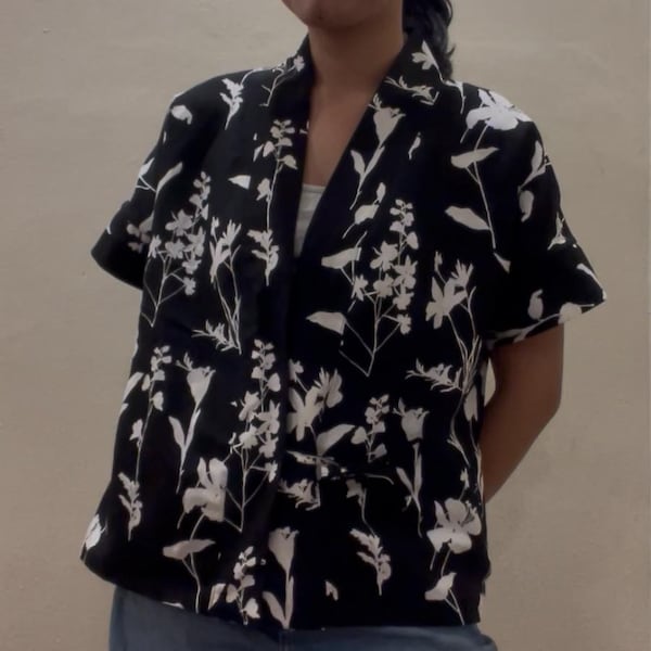 Boxy Top Sewing Pattern, Golda T-shirt With Side Slits Instant PDF ...