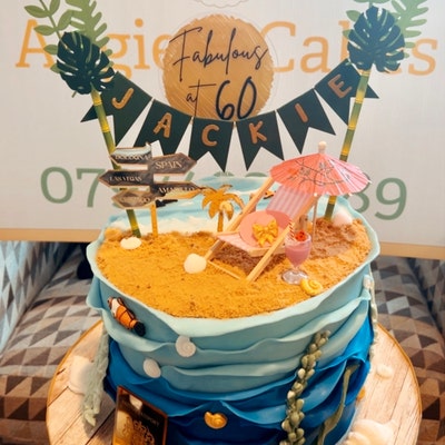 Pink Gin Cake Topper, Rose Gold Name and Age, Alcohol Cocktail Birthday ...