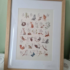 Woodland Alphabet Poster Woodland Alphabet Print Woodland - Etsy