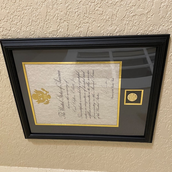 US Army Custom Military Photo Frame - 11" X 14" - Solid Red Oak - Real ...