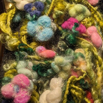 Fiber Art Batt, Spinning or Felting Fiber, Carded Wool Blend W/kid ...