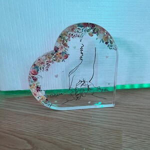 Personalized Photo Memorial Heart Acrylic Plaque, in Loving Memory ...