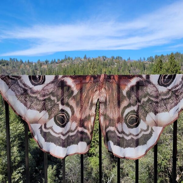 Moth Butterfly Cape Emperor Moth Cloak Dance Wings Costume Short Small ...