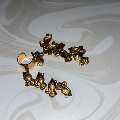 Praying Hands 6god Brass Drake Earrings - Etsy