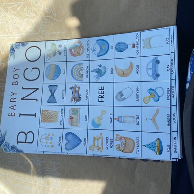 Handheld Printable Bingo Sign or Paddle Fan in 6 Colors to Match Your ...