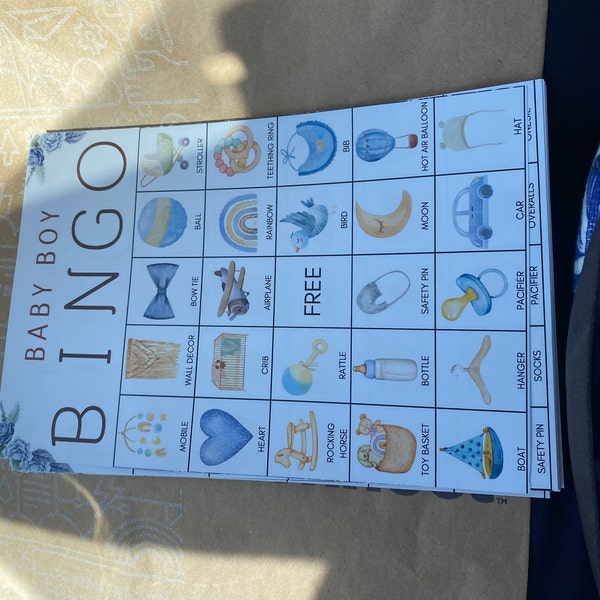 Handheld Printable Bingo Sign or Paddle Fan; Bingo Night Decoration; 8 ...