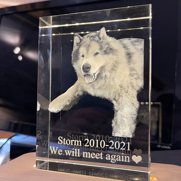 3D Crystal Photo, Custom 3D Crystal Photo Cube, Custom Photo Gift ...