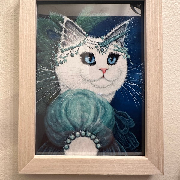 Bast Cat Magnet Egyptian Goddess Bastet Egypt Fantasy Cat Art Framed ...