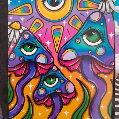 Mini Prints Trippy Prints, Trippy Wall Art, Hippie Wall Art, Trippy ...