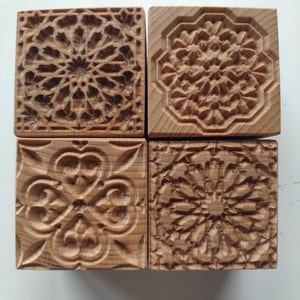 Stamp Pottery Structure Endless Relief Wood Clay Ceramics Jewelry ...