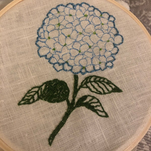 Hydrangea Embroidery PDF Pattern by Mlmxoxo. Modern Embroidery ...