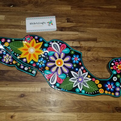 Mexico Map Handpainted, Mexican Map, Mexico Home Wood Sign, Alebrije ...