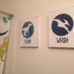 Dinosaur Bathroom Wall Decor Digital Download Ideas for Kids Bathroom ...