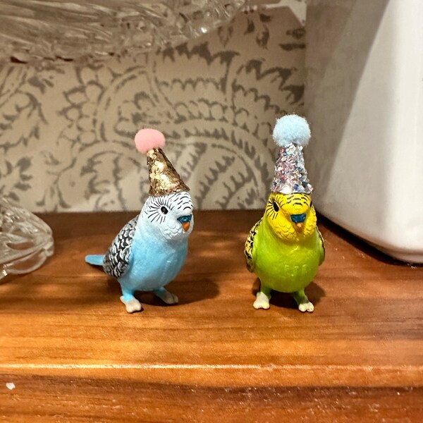 Parakeet Cake Topper/birds Party Cake/bird Animal Cake Toppers/party ...