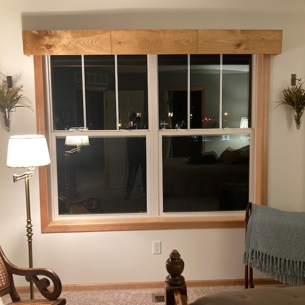 Rustic Farmhouse Wood Valance Cornice, Wood Window Valance, Wood Pelmet ...