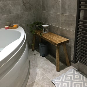 Rustic Wooden Display Bench - Etsy