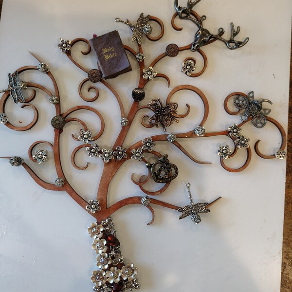 Wooden Shape Tree Flourish Decor for Weddings, Wooden Cutout, Home ...