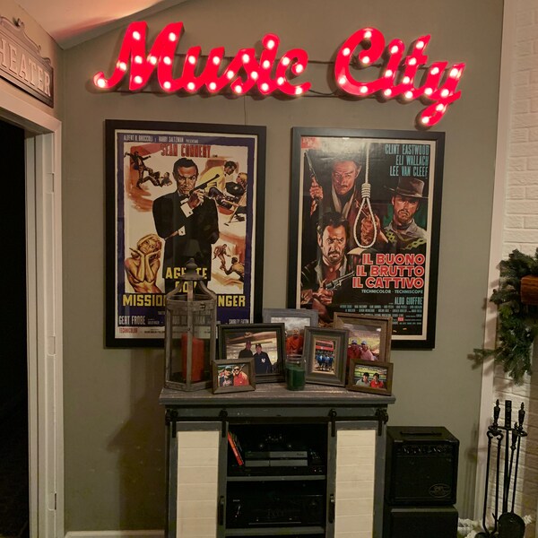 Music City Sign | Music City Marquee Sign | Home | Gift | Lighted Music ...