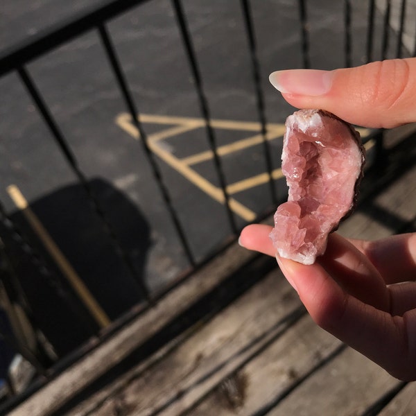 Large Bicolor Aura Quartz Crystal- High Quality, Genuine Natural ...