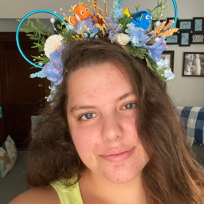 Dory and Nemo, Finding Nemo, Disney Inspired Wire Ears Floral Flower ...