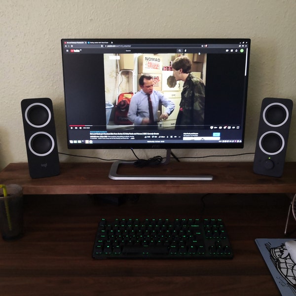 Westerton Rustic Hand Built Monitor Shelf Stand Reclaimed Riser Desk ...