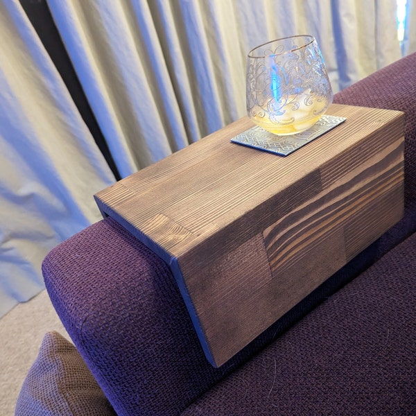 Modern Wood Armrest Table, Simple and Functional Couch Tray, Sofa Arm ...