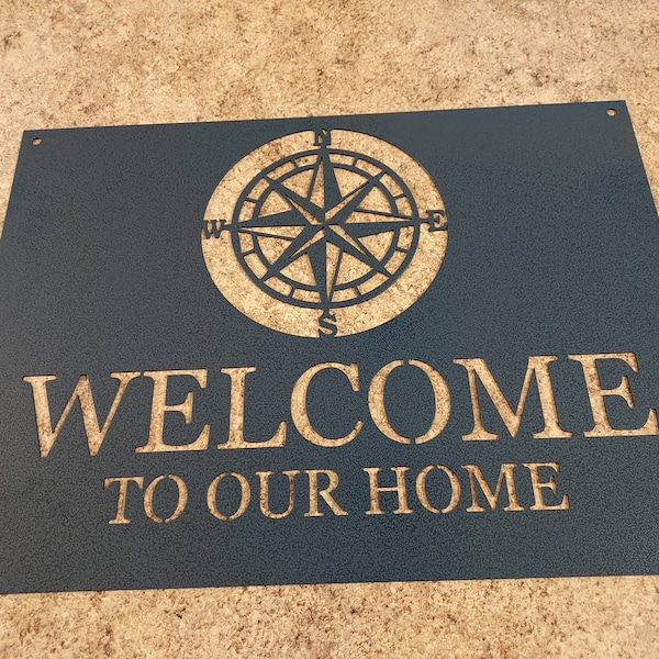 Welcome Sign - Metal Welcome to Our Home Sign - Metal Welcome Sign ...