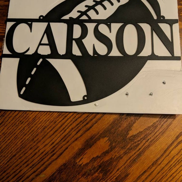 Football Sign,custom Football Metal Sign,football Name Sign, Metal ...