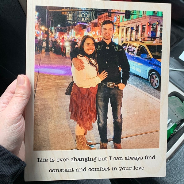 Personalized Picture Frame, Photo on Wood, Picture Frames Quotes ...