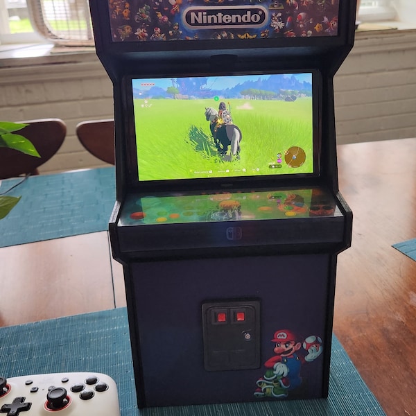 Nintendo Switch Stand Retro Arcade Cabinet With Storage for Original ...