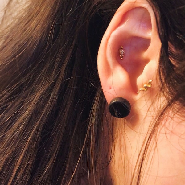 Conch Labret, 16 Guage, Internally Threaded, Conch Earring, 316L ...