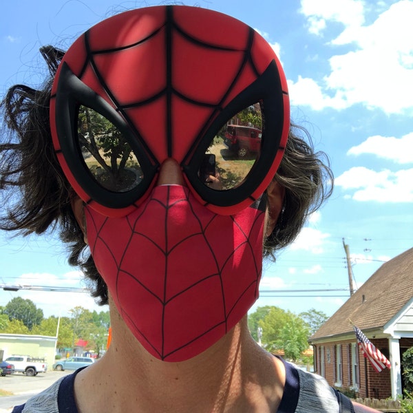 Spider Web Face Mask With TWO Filters and Pocket | Super Hero Mask ...