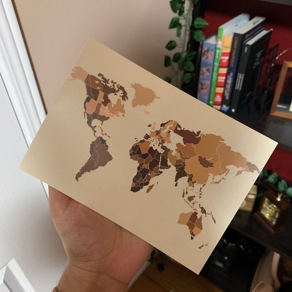 Printable Diversity Wall Art, World Map With Countries, Diversity Art ...