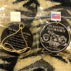 Biker - in Loving Memory - Remembrance Keepsake Engraved Ornament ...