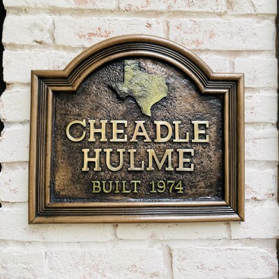 Large Sign for House. Vintage Style Cold Cast in Bronze or Pewter. Add ...