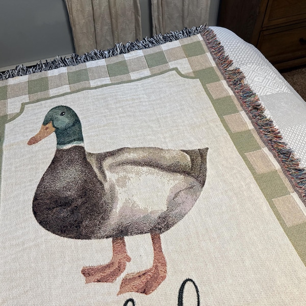 Personalized Mallard Duck Baby Blanket Mallard Duck Nursery Decor Baby ...