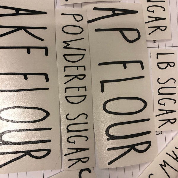 Rae Dunn Inspired Farmhouse Label/ Farmhouse Decal/ Pantry Organization ...