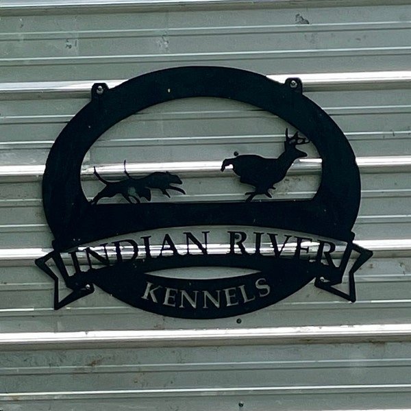 Metal Deer Hunt Sign, DOG Buck CHASE Sign, Customized Hunting Dog Sign ...