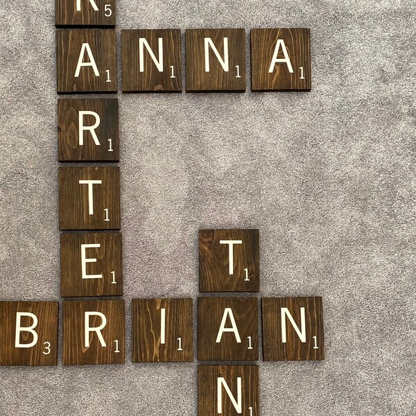 Large Scrabble Letters, 5.5" Wood Scrabble Tiles, Large Scrabble Tiles ...