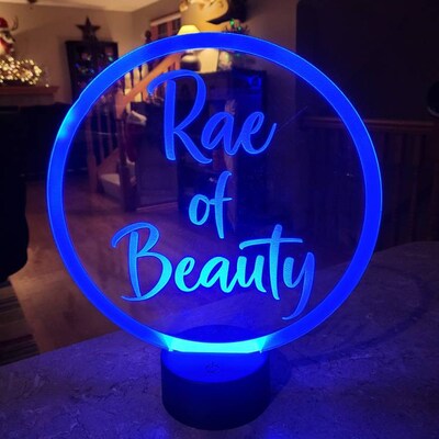 Laser Engraved LED Light up Display/sign, Custom LED Sign-circle - Etsy