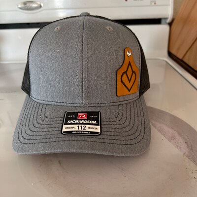 YOUR BRAND Leather Ear Tag Trucker Hat Personalized With Your Unique ...