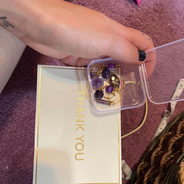 Silver Hair Rings W/ Chakra Beads Braid Rings Braid Jewelry Dread Rings ...