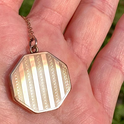 Large Sterling Silver Victorian Locket Engraved With Birds - Etsy