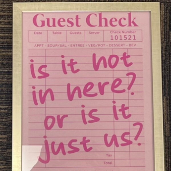 Custom Guest Check Art Print, Custom Gift Wall Art, Guest Check Print ...