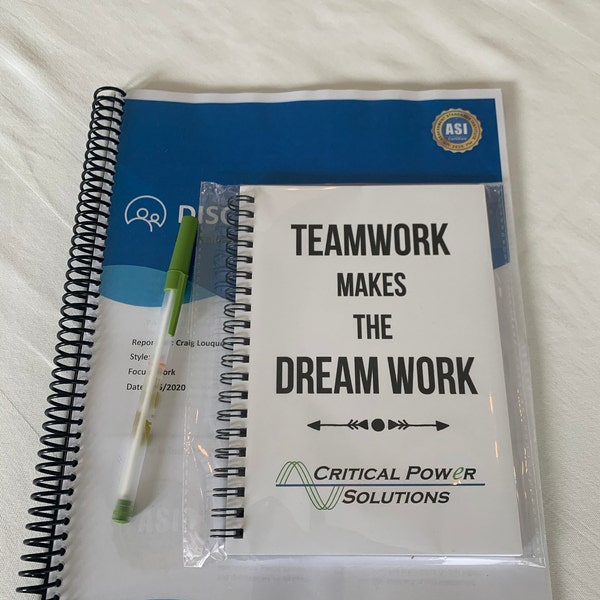 Teamwork Makes the Dream Work, 5"x 7" Journal, Seminar Notebook ...