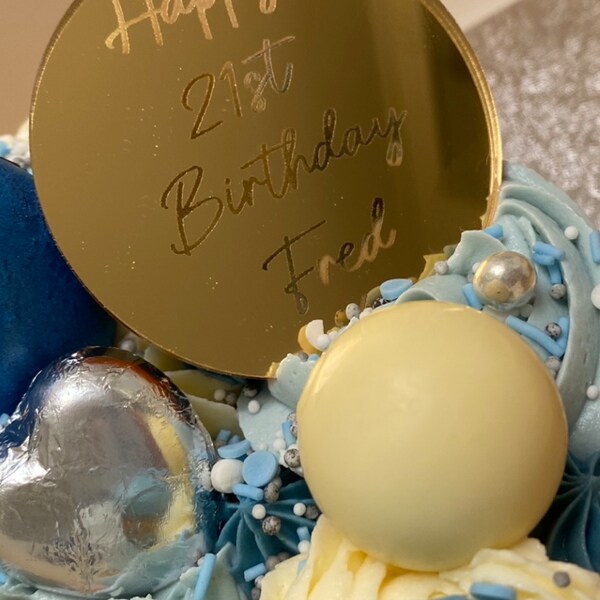 Acrylic Cake Disc, Cake Toppers, Gift Topper, 6CM Discs - Etsy UK