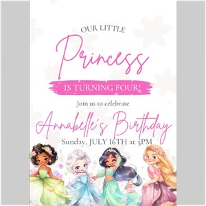 Magical Princess Clipart Bundle Watercolor, Instant Download ...