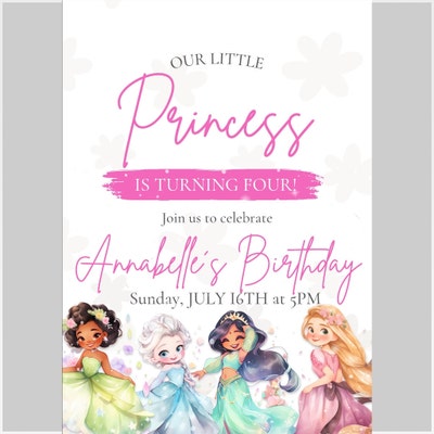 Magical Princess Clipart Bundle Watercolor, Instant Download ...