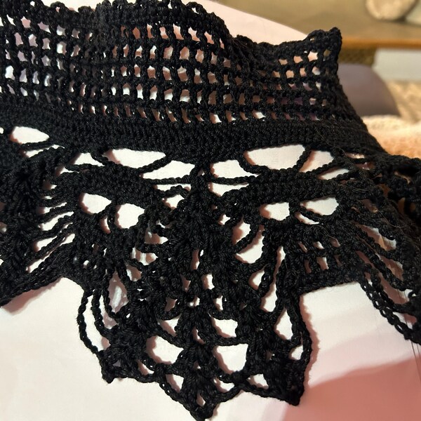 CROCHET PATTERN Gothic Crochet Crop Top, Black Alternative Festival ...